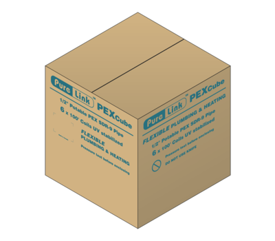 PureLink Plus 1/2 in. x 100 ft. White with Blue Stripe PEX Tubing Coil ...