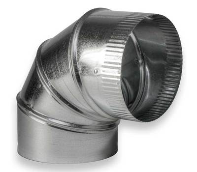 10 in. 26 Gauge Galvanized Steel 90-Degree Adjustable Elbow | Winsupply