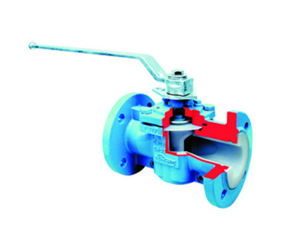 Durco 4 in. Flanged Ductile Cast Iron Lined Plug Valve with Wrench ...