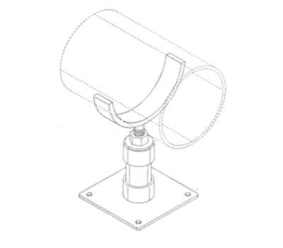 8 in. Galvanized Adjustable Pipe Saddle Support | Winsupply