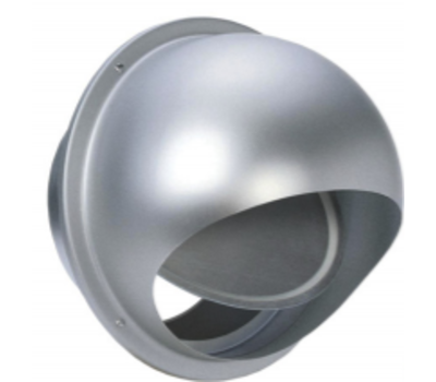 4 in. Anodized Aluminum Dryer Vent with Backdraft Flapper Damper ...