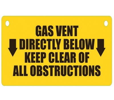 7 x 3 in. Metal/Plastic Gas Vent Sign | Winsupply