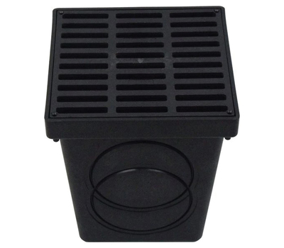 12.96 x 12.38 in. Plastic Square Catch Basin for use with Corrugated ...