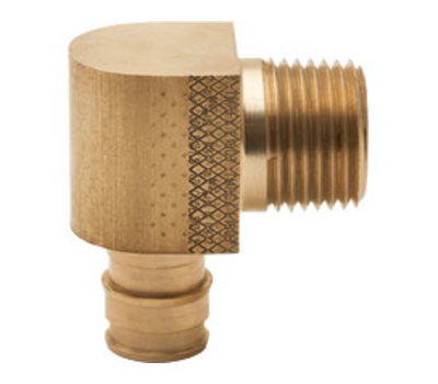 PowerPex 1/2 in. PEX F1960 x Male Brass 90-Degree Elbow Adapter, Lead ...