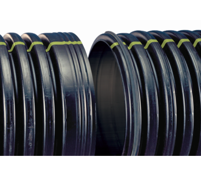 N-12 6 in. x 20 ft. HDPE Soil-Tight Solid Dual Wall Bell End Pipe ...