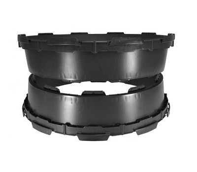 EZSnap 24 x 12 in. Round Polypropylene Riser, Black | Winsupply