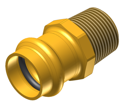 ApolloPress 1 in. Press x 1-1/4 in. Male Brass Reducing Adapter, Lead ...