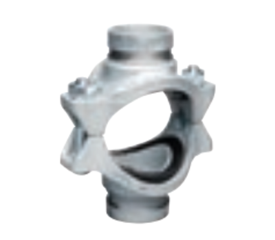 Mechanical-T 4 in. Grooved Galvanized Ductile Iron Coupling with 2-1/2 ...