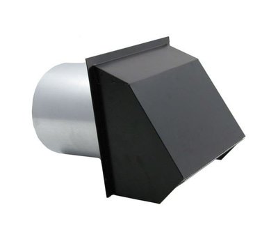 8 in. Galvanized Steel Vent Hood with Spring Loaded Damper, Gasket and ...