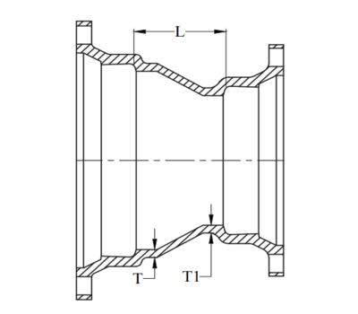 10 x 8 in. Ductile Iron Compact Mechanical Joint Reducer, Import ...