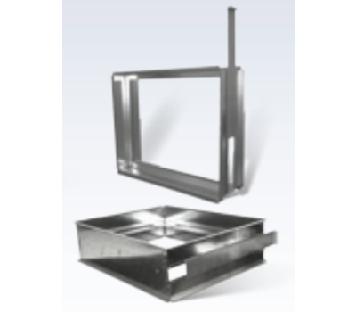 16 x 25 x 3 in. Galvanized Steel Filter Frame Box with Swing Door ...