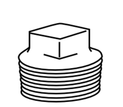 1-1/2 in. Malleable Iron Black Square Head Plug | Winsupply