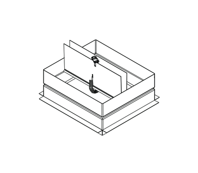 12 x 12 in. Galvanized Steel Manual Butterfly Ceiling Radiation Damper ...