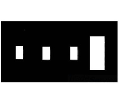 4-Gang Combination Wall Plate, 3 Toggle Switch, 1 Block Duplex/GFI ...