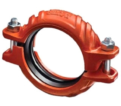 QuickVic 5 in. Grooved Orange Ductile Iron Rigid Coupling, Style #107N ...