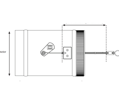 8 in. Galvanized Steel Blade Cable Operated Damper | Winsupply