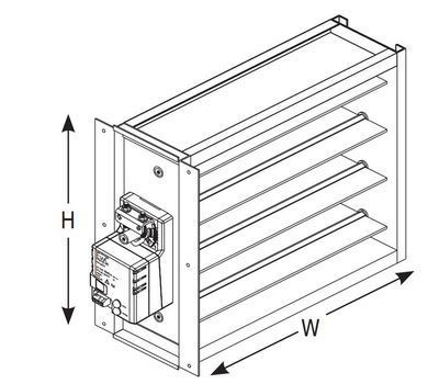 10 x 10 in. Aluminum Auto Modulating Zoning Damper with Side-Mount Actuator | Winsupply