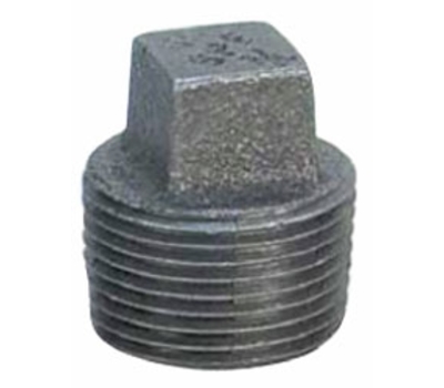 1-1/2 in. Male Galvanized Malleable Iron Square Head Cored Plug | Winsupply