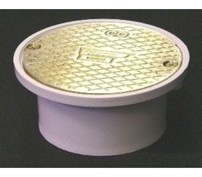 3 x 4 in. PVC General-Purpose Cleanout with Scoriated Brass Cover ...