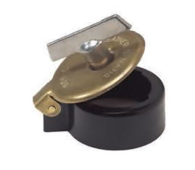 2 in. Plastic Locking Valve Cap with Brass Hinged Cover and Key | Winsupply