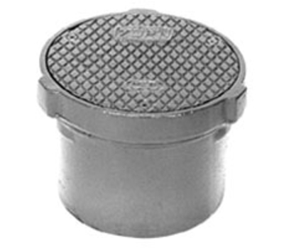 4 x 5 in. Neo-Loc x No-Hub Cast Iron Floor Cleanout, Polished Nickel ...
