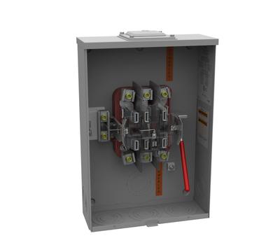 200 amp 7 Terminal 600V ac Overhead/Underground Ringless Meter Socket ...