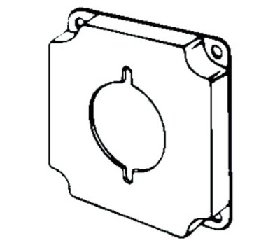 1-Gang Raised Square Box Cover for 30/50 amp Receptacle | Winsupply