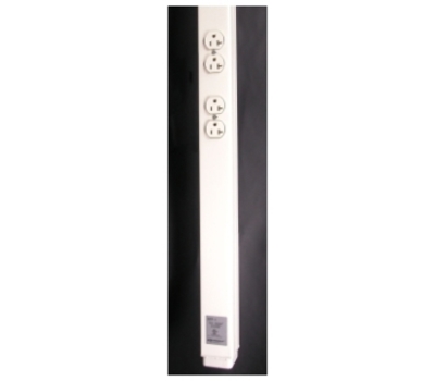 2-Outlet 10 ft. 5 in. Steel Tele-Power Pole, Ivory | Winsupply