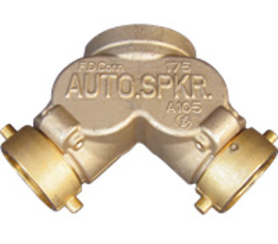 6 x 2-1/2 in. Brass Two-Way Inlet Fire Dept Connection | Winsupply