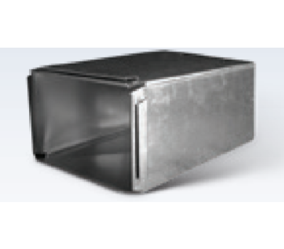 10 x 10 x 48 in. 28 gauge G30 Galvanized Steel 2-Piece Button-Lock ...