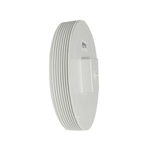 6 in. MPT PVC Solvent Weld Sewer Cleanout Plug, White | Winsupply