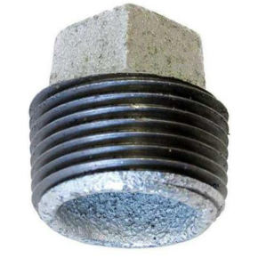 1-1/2 in. Male Galvanized Malleable Iron Square Head Cored Plug | Winsupply