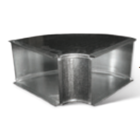 12 x 8 in. Galvanized Steel 90-Degree Horizontal Duct Longway Elbow ...