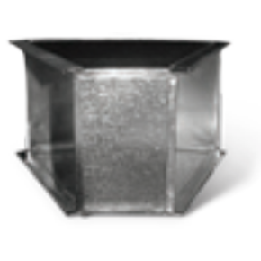 10 x 8 in. Galvanized Steel 45-degree Horizontal Duct Longway Angle ...