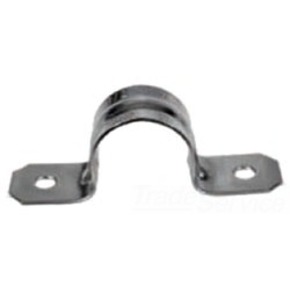 1/2 in. Steel 2-Hole Snap-On Rigid Strap, Zinc-Plated | Winsupply