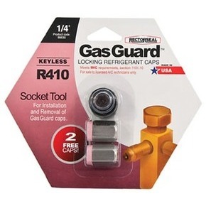 Gas Guard R-410 Keyless Locking Refrigerant Gas Cap, Pink, Pack of 100 ...