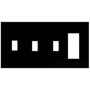4-Gang Combination Wall Plate, 3 Toggle Switch, 1 Block Duplex/GFI ...