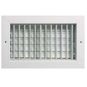 10 x 10 in. Heavy Roll Formed Aluminum 2-Way Curved Blade Louvered Face Supply Register with ...