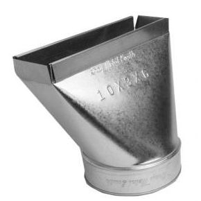 3-1/4 x 12 to 7 in. 26 gauge Galvanized Sheet Metal Straight Stack Boot ...