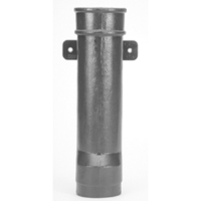 4 in. Dura Coated Cast Iron Downspout Boot with Round Inlet and Outlet ...
