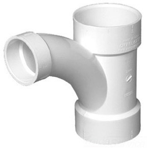 4 in. Hub x 4 in. Hub x 3 in. Hub PVC Reducing Combination Wye with 1/8 ...