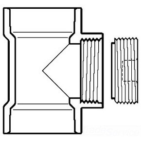2 in. Hub x Hub x Female PVC DWV Flush Cleanout Tee with Plug | Winsupply