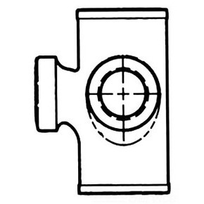 2 in. No-Hub x No-Hub x No-Hub Cast Iron Straight Sanitary Tee with 1-1 ...