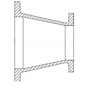 10 in. Flanged x 8 in. Flanged Cement Lined/Tar-Coated Ductile Iron ...