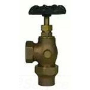 3/4 in. Flare x Female Brass Angle Stop Valve with Drain, Lead Free ...